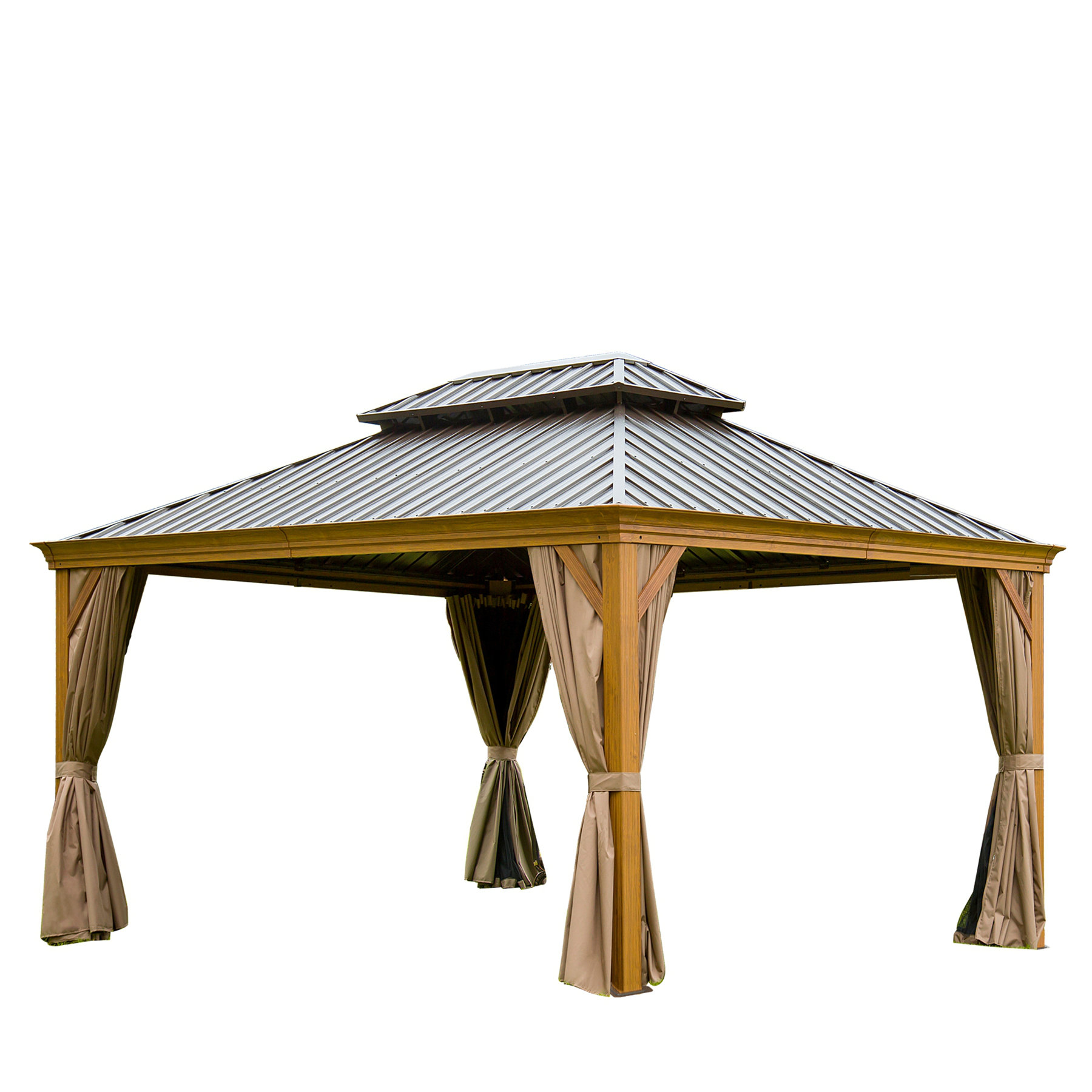 TONY'S APPLIANCES Extra-Large Hardtop Gazebo – Built-in Gutter ...