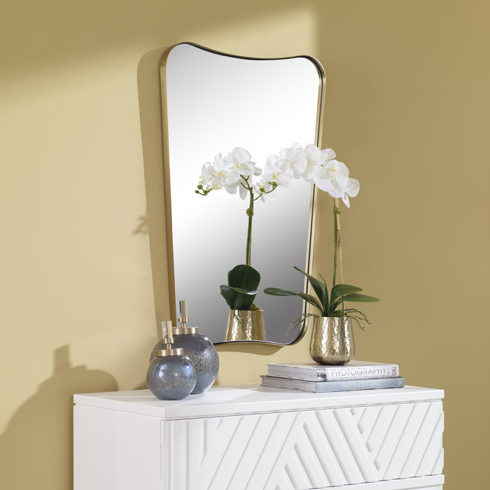 Joss & Main Capra Metal Wavy Wall Mirror & Reviews | Wayfair