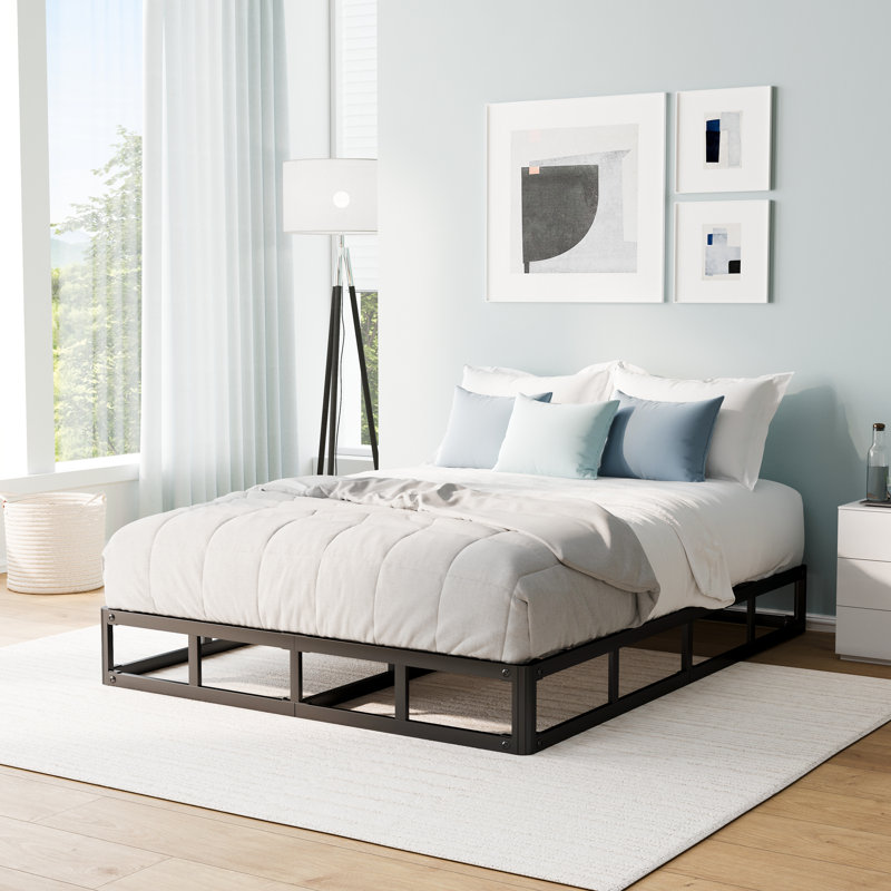 Ebern Designs 5 Inch Metal Box Spring, Bed Frame Low Profile, Basic ...