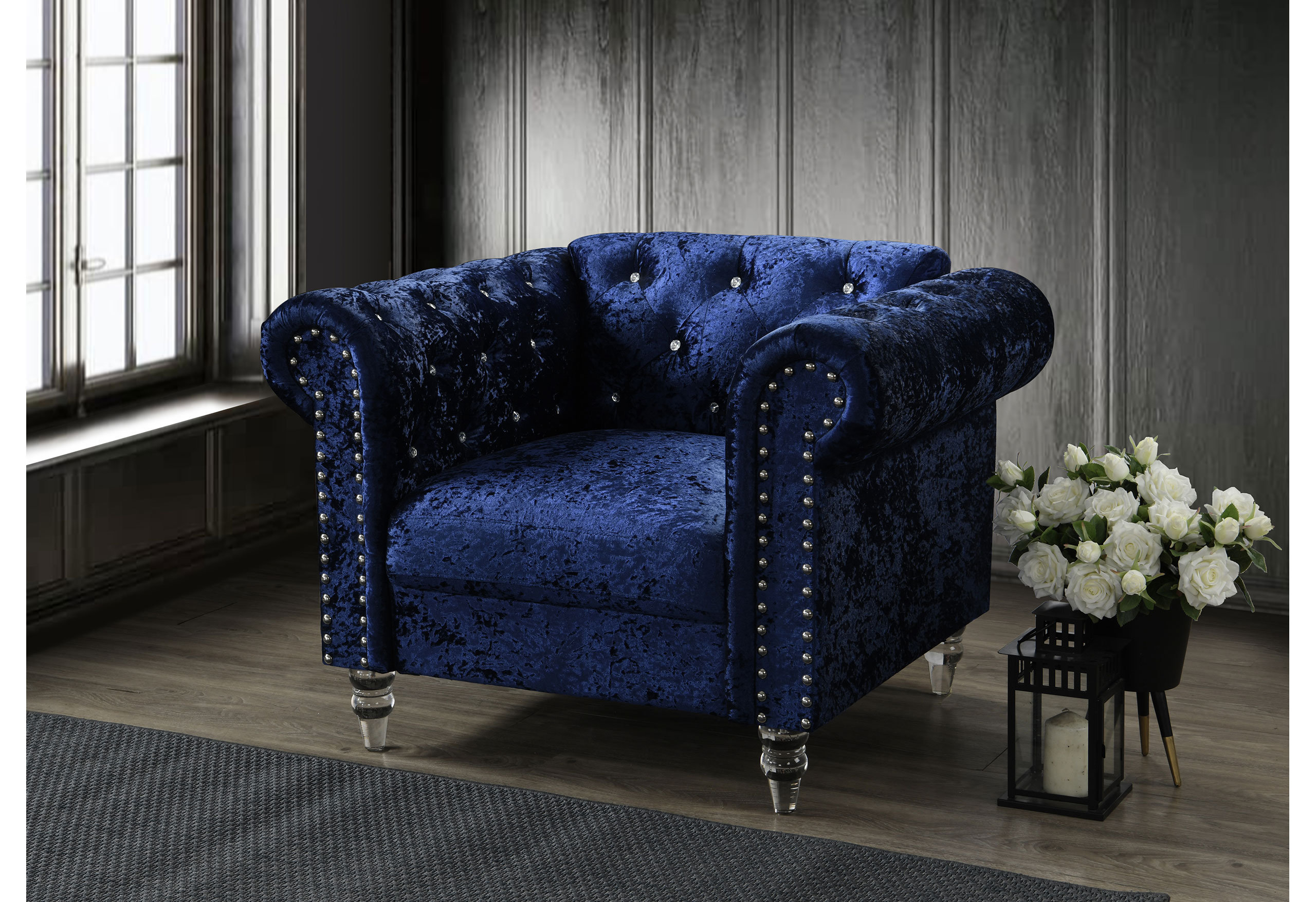 House of Hampton® Noray Blue Chair | Wayfair