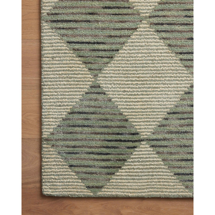 Chris Loves Julia x Loloi Francis Hand Hooked Wool Geometric Rug ...