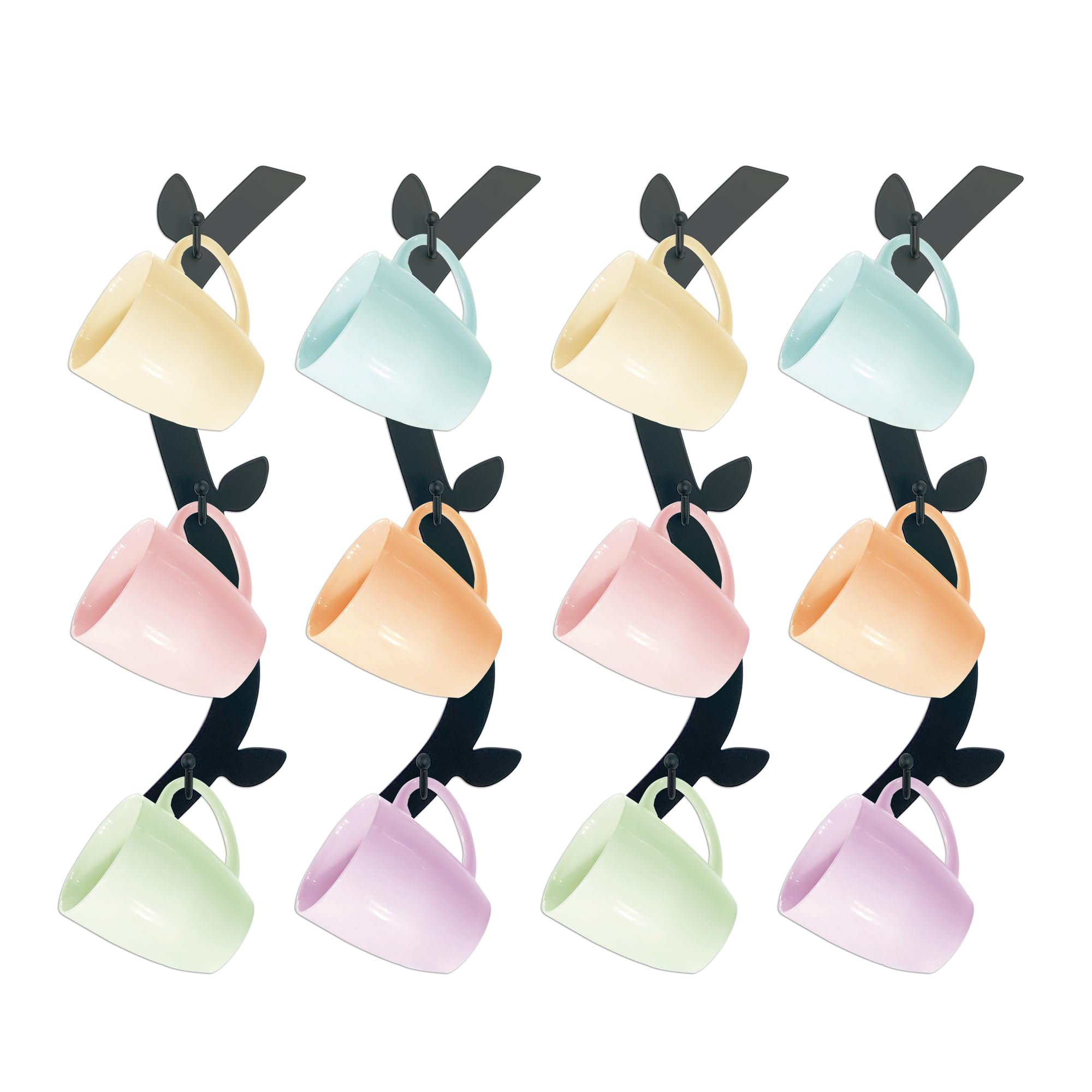 Lark Manor Coffee Mug Wall Rack Coffee, Mug Trees For Wall Metal Mug ...