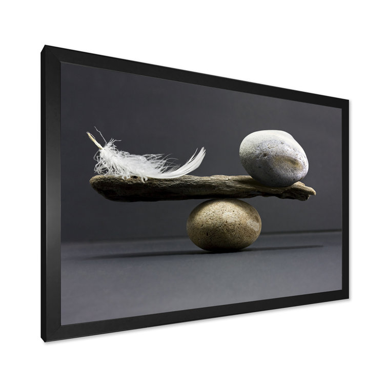 Ebern Designs Feather And Stone Balance " Feather And Stone Balance ...