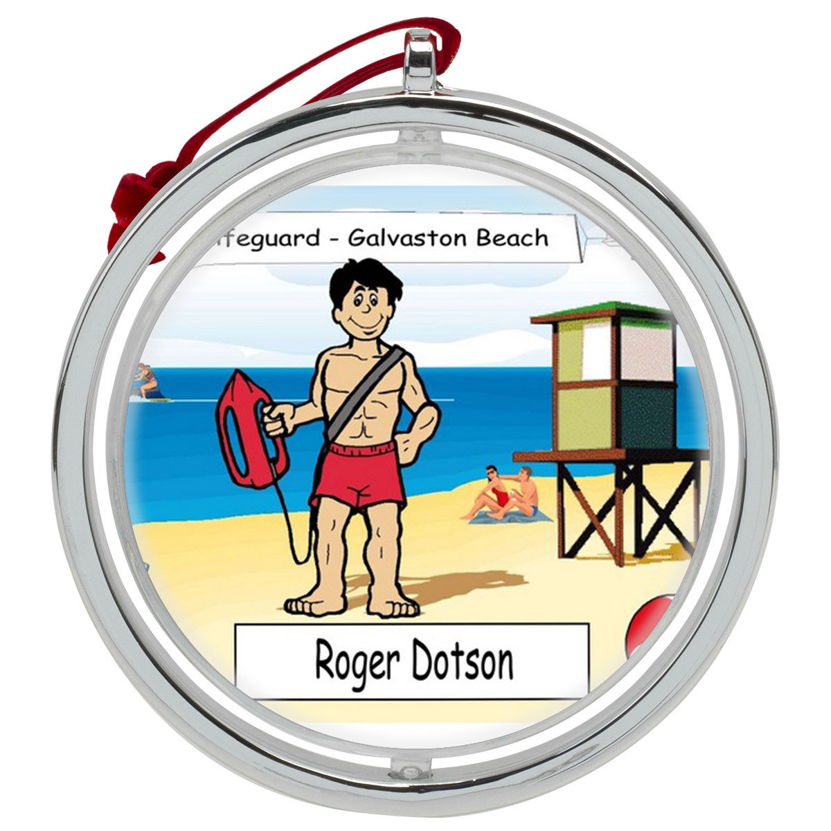 Printed Perfection Personalized Lifeguard - Male Double Sided Spinable ...