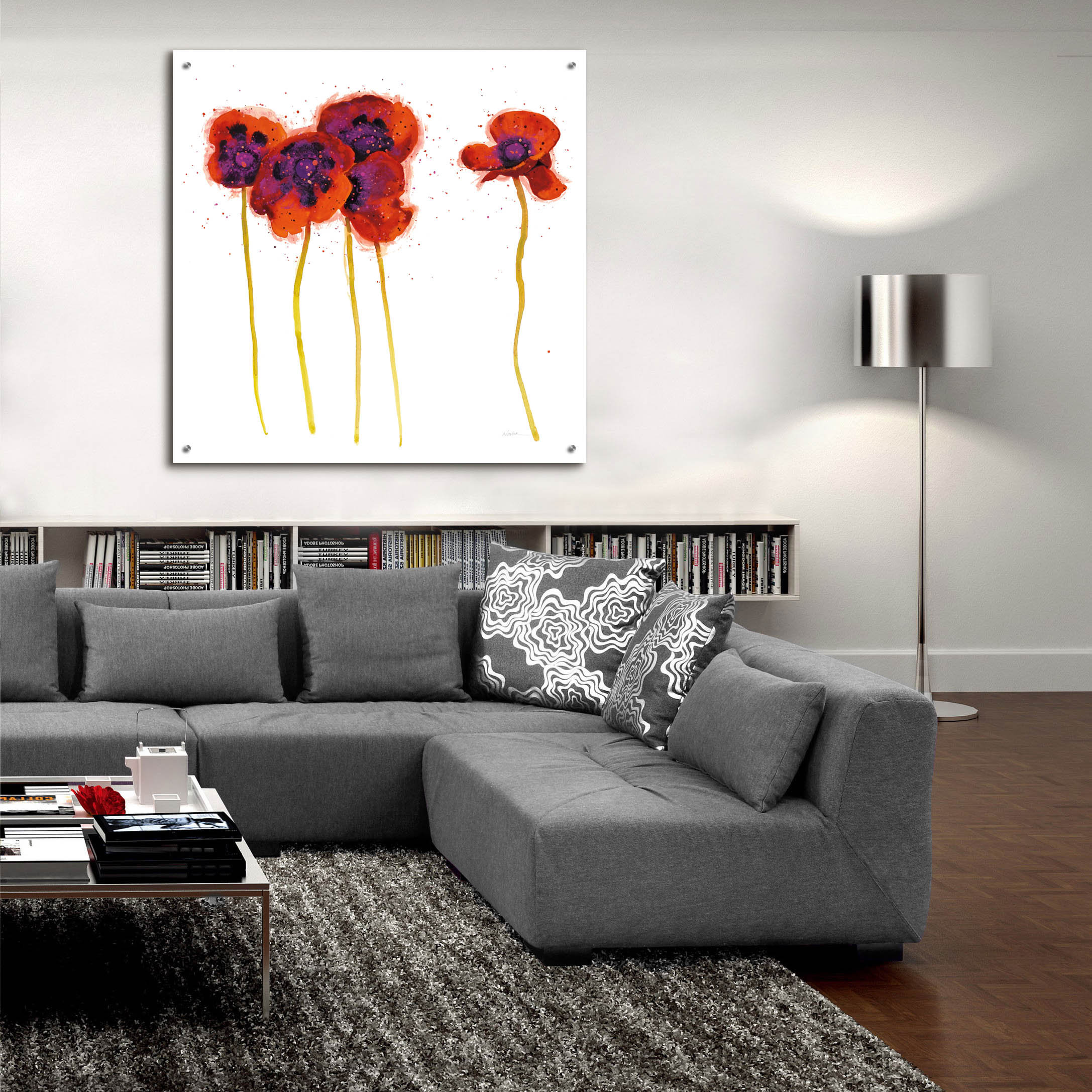 Winston Porter 'Splash Garden 2 On White' by Shirley Novak Acrylic ...