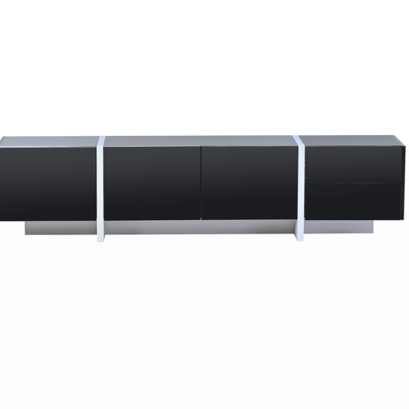 Ivy Bronx ON-TREND & Black Contemporary Rectangle Design TV Stand ...