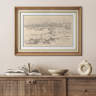 IDEA4WALL Sketch Rustic Country Landscape Framed On Paper Print ...
