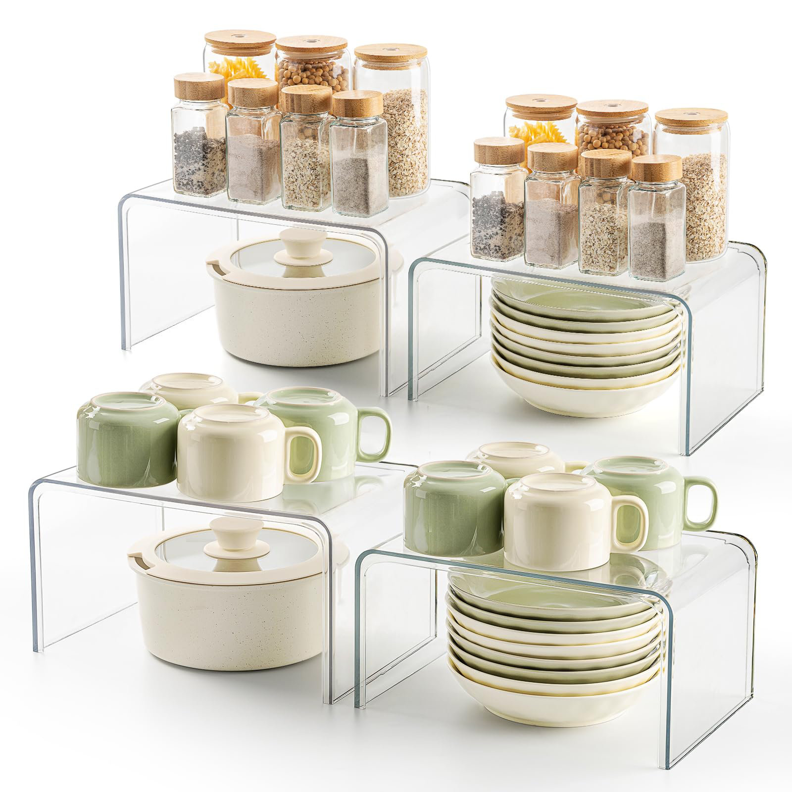 Brayden Studio® Clear Spice Rack Shelves, Pantry Organizers And Storage ...