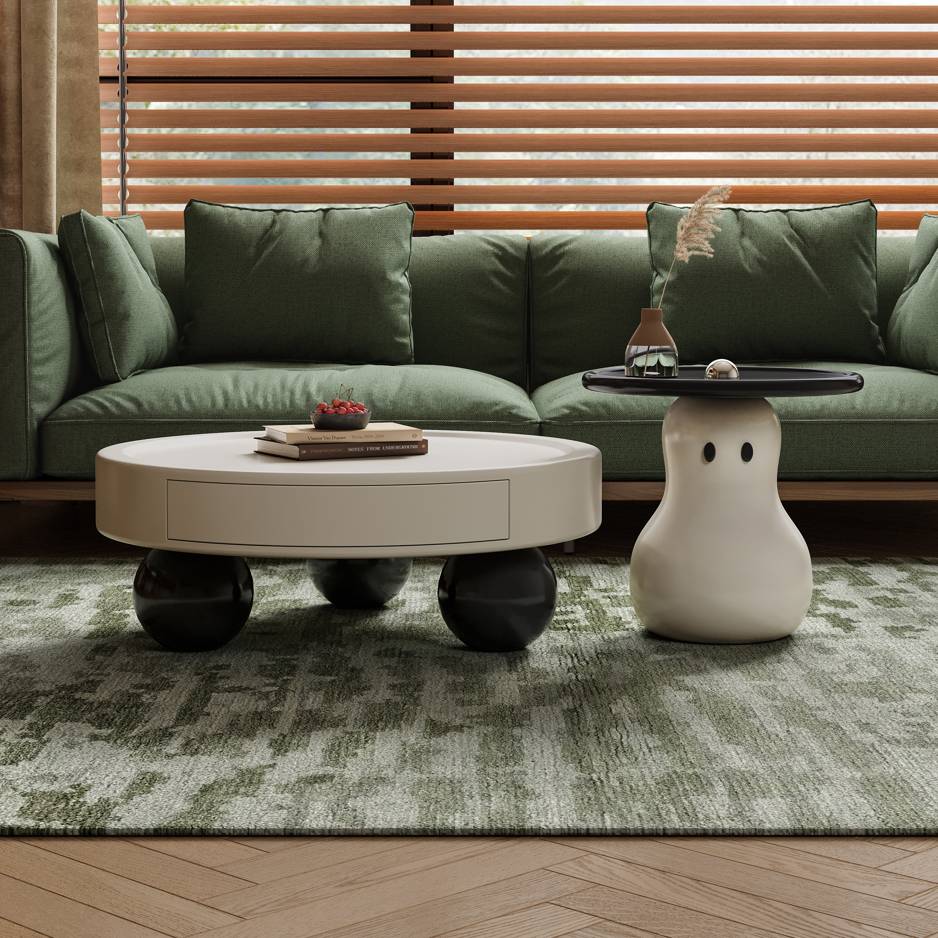 George Oliver Cute Ghost-shaped Nesting Coffee Table Set – Modern ...