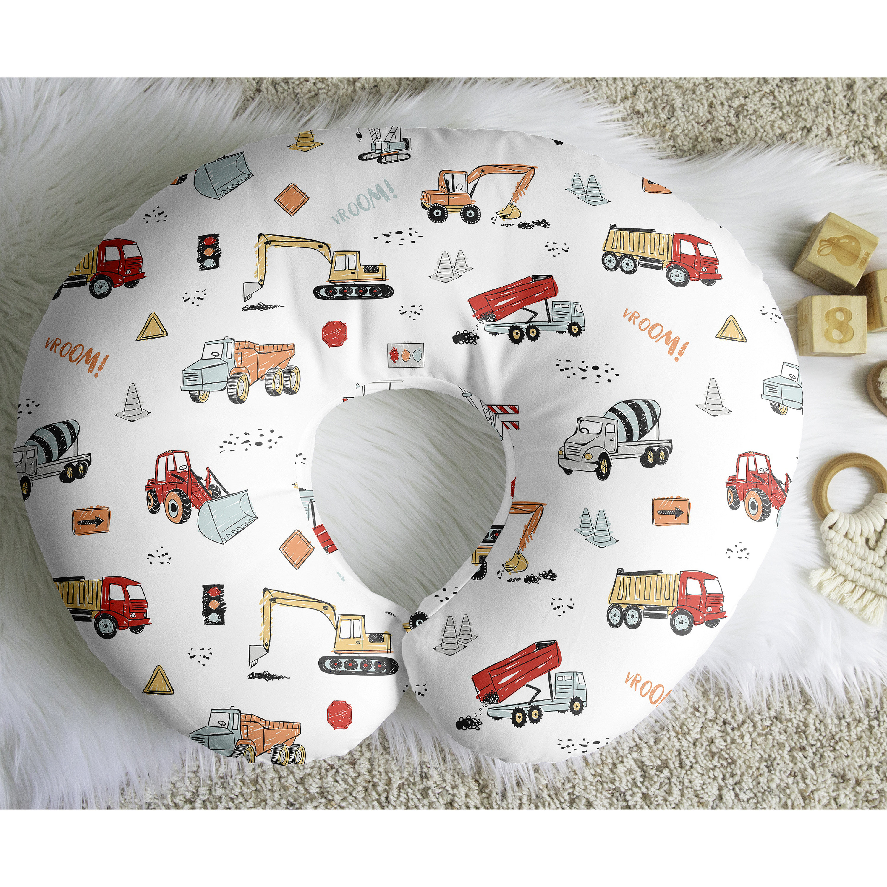 Sweet Jojo Designs Construction Truck Nursing Pillow Cover Case by ...