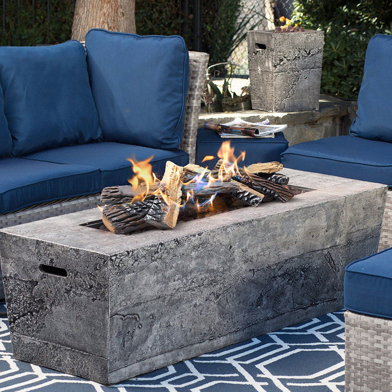 Loon Peak® 10 Piece Large Faux Firepit Logs Stackable Wood Logs ...