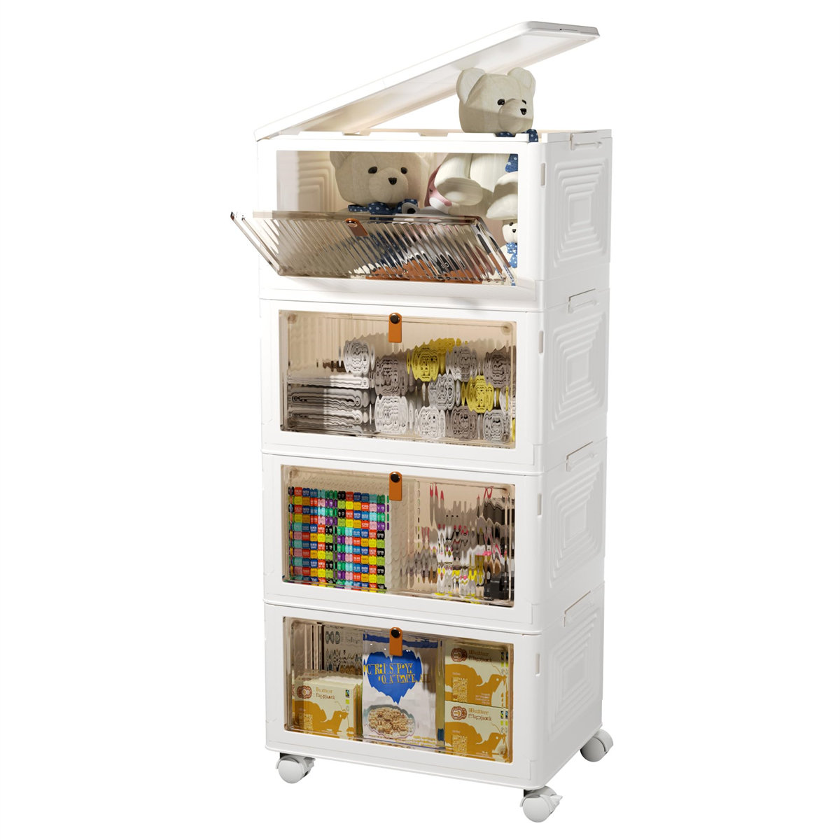 Stack man Organisateurs de placards pliables, rangement pliable pour la ...