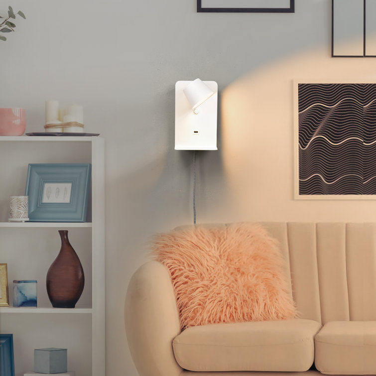 Ebern Designs Pittsgrove LED Corner Wall Light | Wayfair