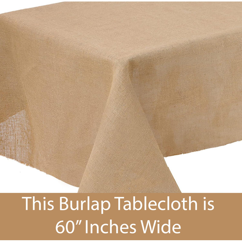 Gracie Oaks Yuridia Jute Tablecloth | Wayfair