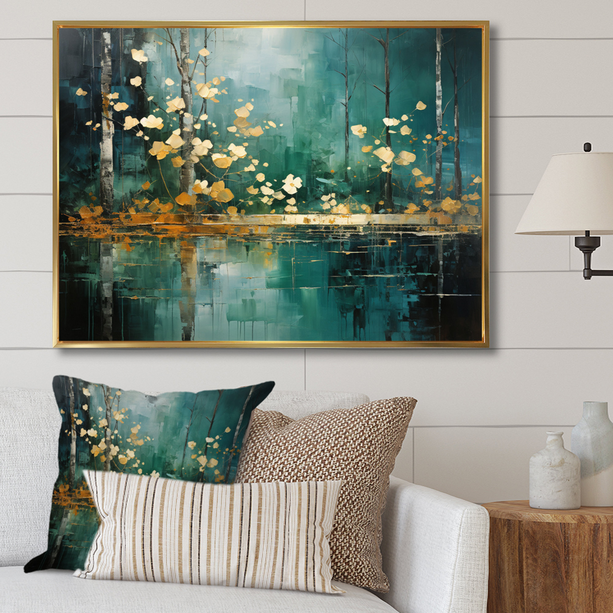 Wildon Home® Jinela Bold Forest Emerald Canopy II - Print | Wayfair