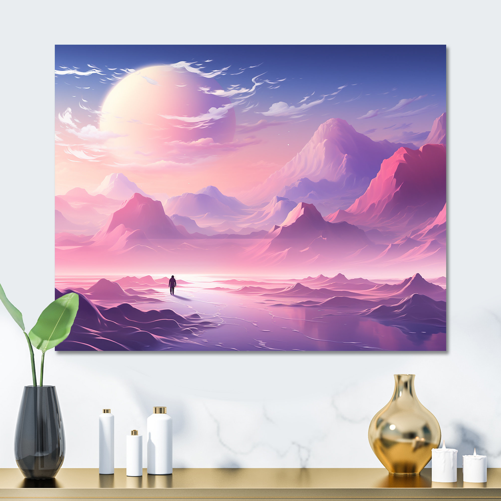 Millwood Pines Space Dreamscape Roseate Sky I - Space Landscapes Metal ...