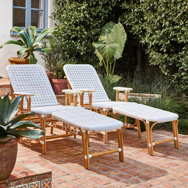 Woven Flore Outdoor Chaise Lounge | Perigold