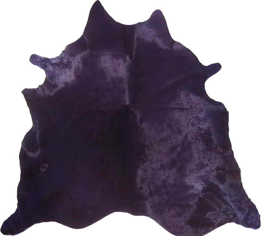 Everly Quinn Goodsell Purple Dyed Cowhide Rug – Genuine Leather Area ...