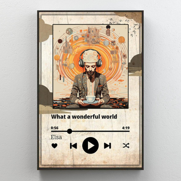 Trinx Hament Music What A Wonderful World On Canvas Graphic Art | Wayfair