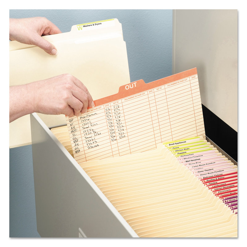 Smead Manufacturing Company Charge-Out Record Guides, Letter, 100/Box ...