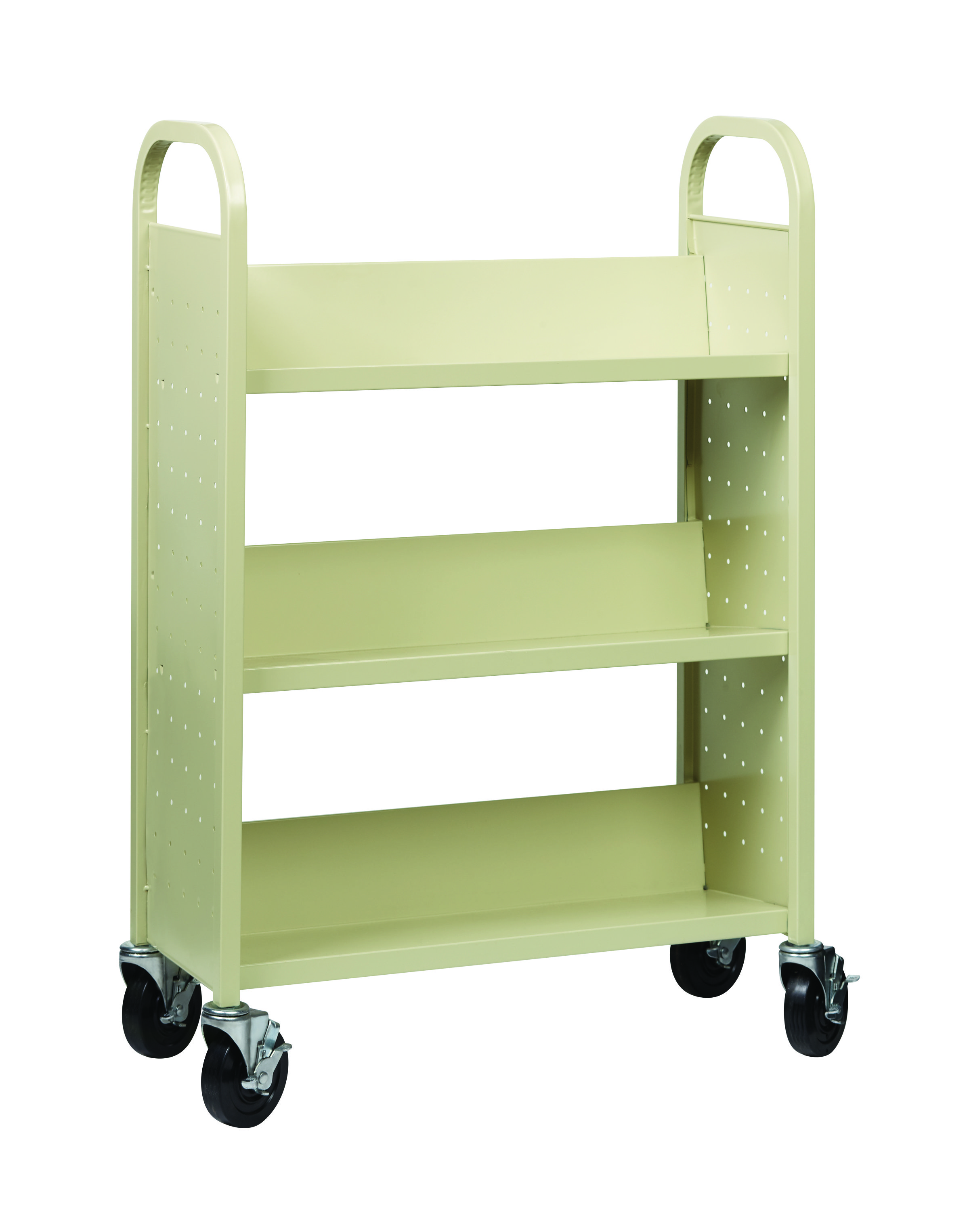 Inbox Zero Christiern Single-sided Mobile Book Cart for Schools and ...
