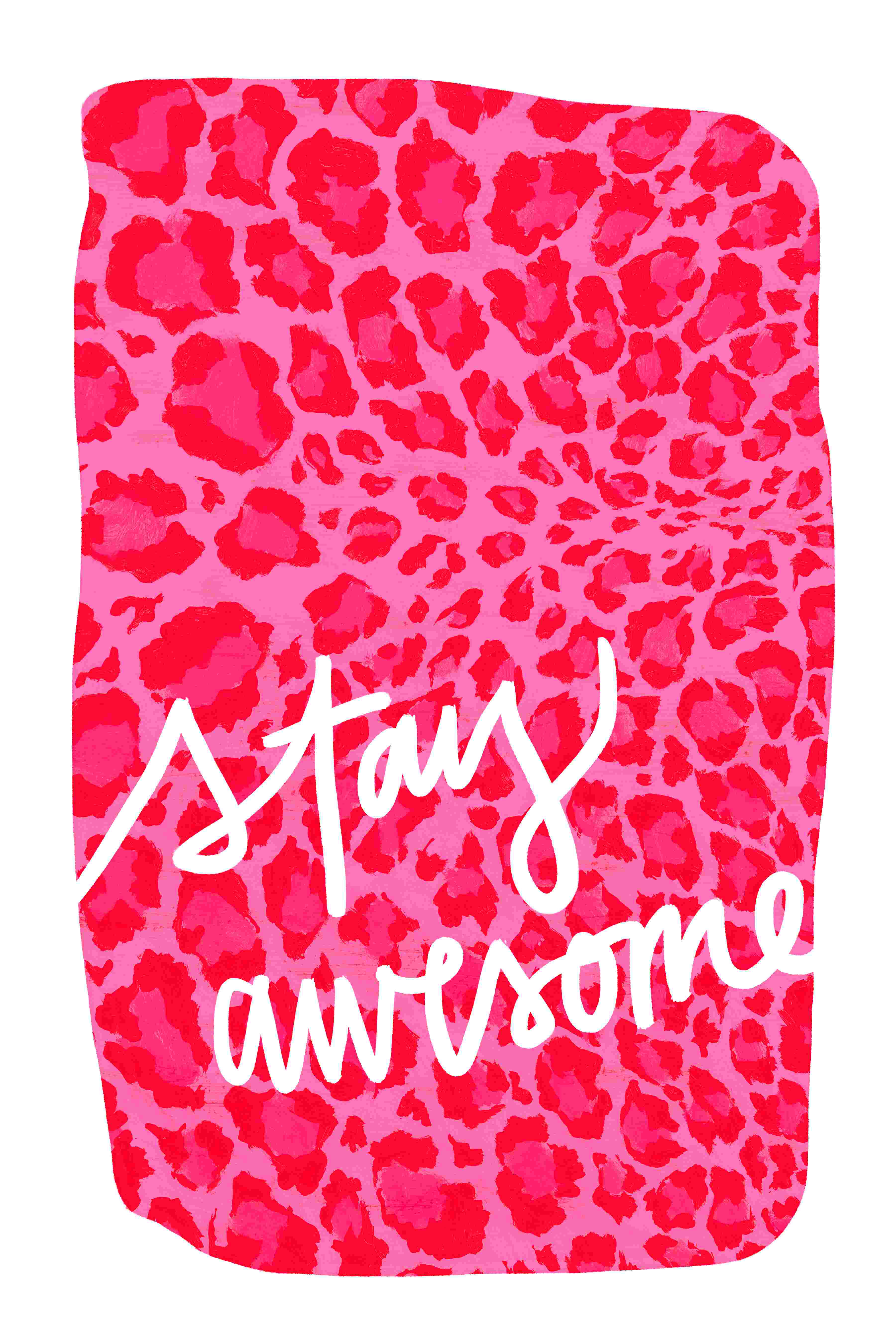 Trinx Stay Awesome Cheetah - Wrapped Canvas Textual Art | Wayfair