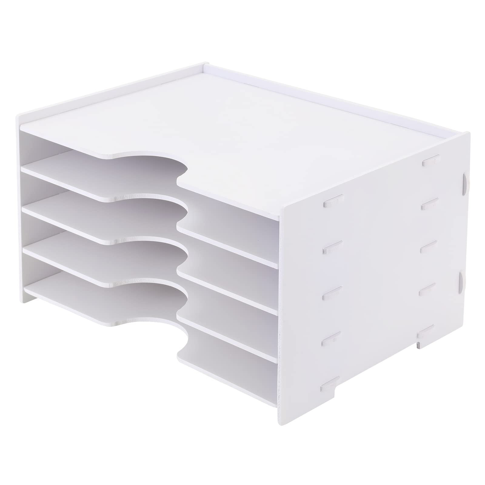 Inbox Zero 4 Layers Desktop Paper Organizer Tray, Wooden File Mail ...