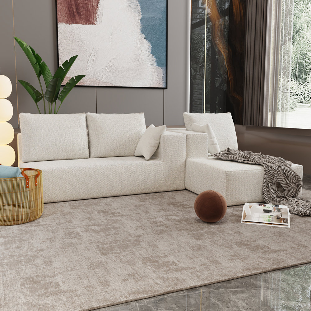 Latitude Run® Combination sofa and sofa bed on the right corner, made ...