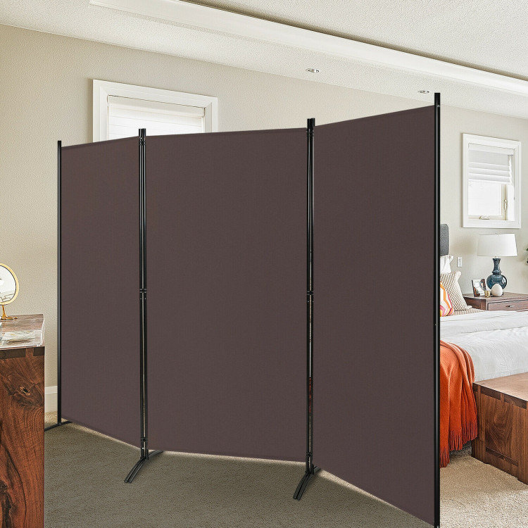 Latitude Run® 6 Feet 3 Panel Room Divider with Durable Hinges Steel ...