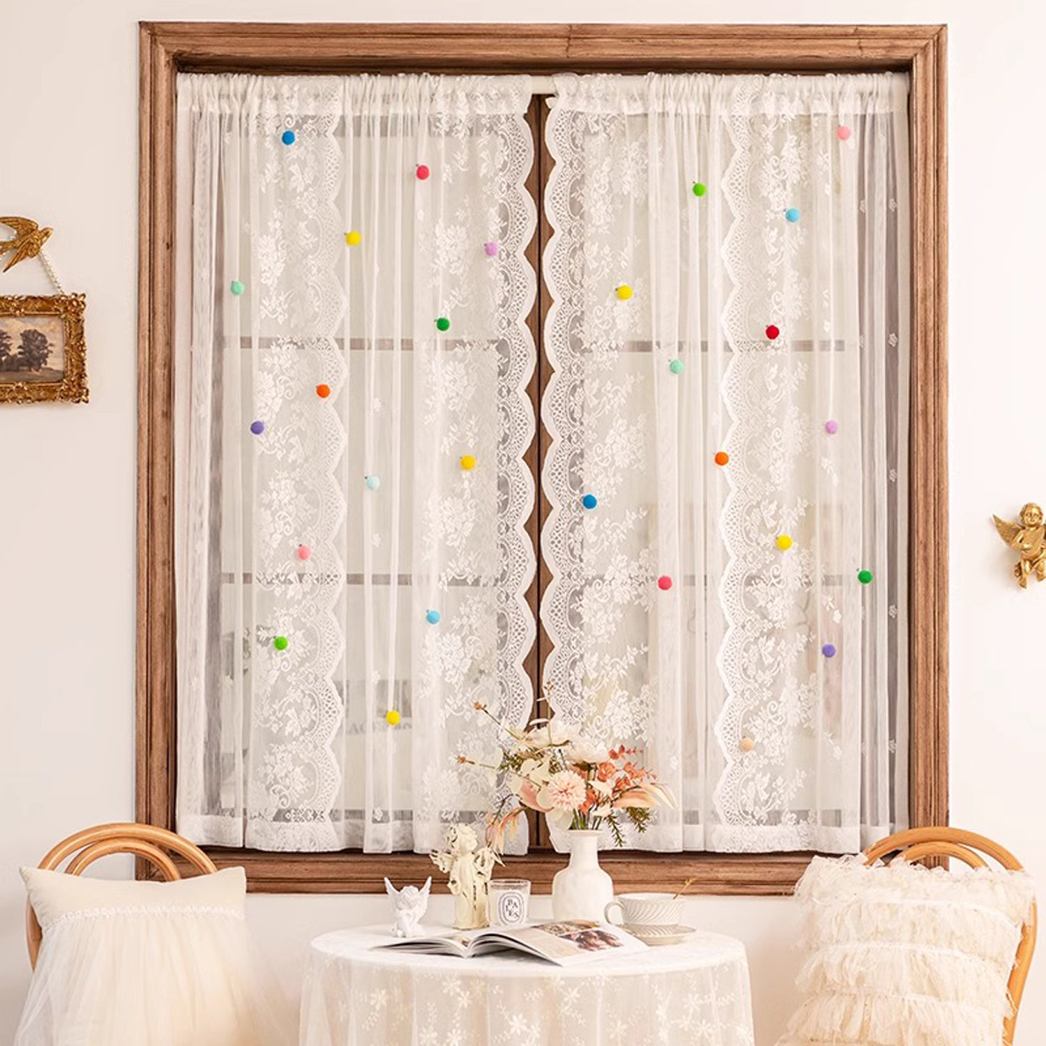 Bungalow Rose Janiris Cotton Blend Semi-Sheer Curtain Panel | Wayfair