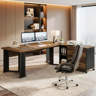 17 Stories 70.86" Executive Desk And 41.93" Mobile Lateral File Cabinet ...
