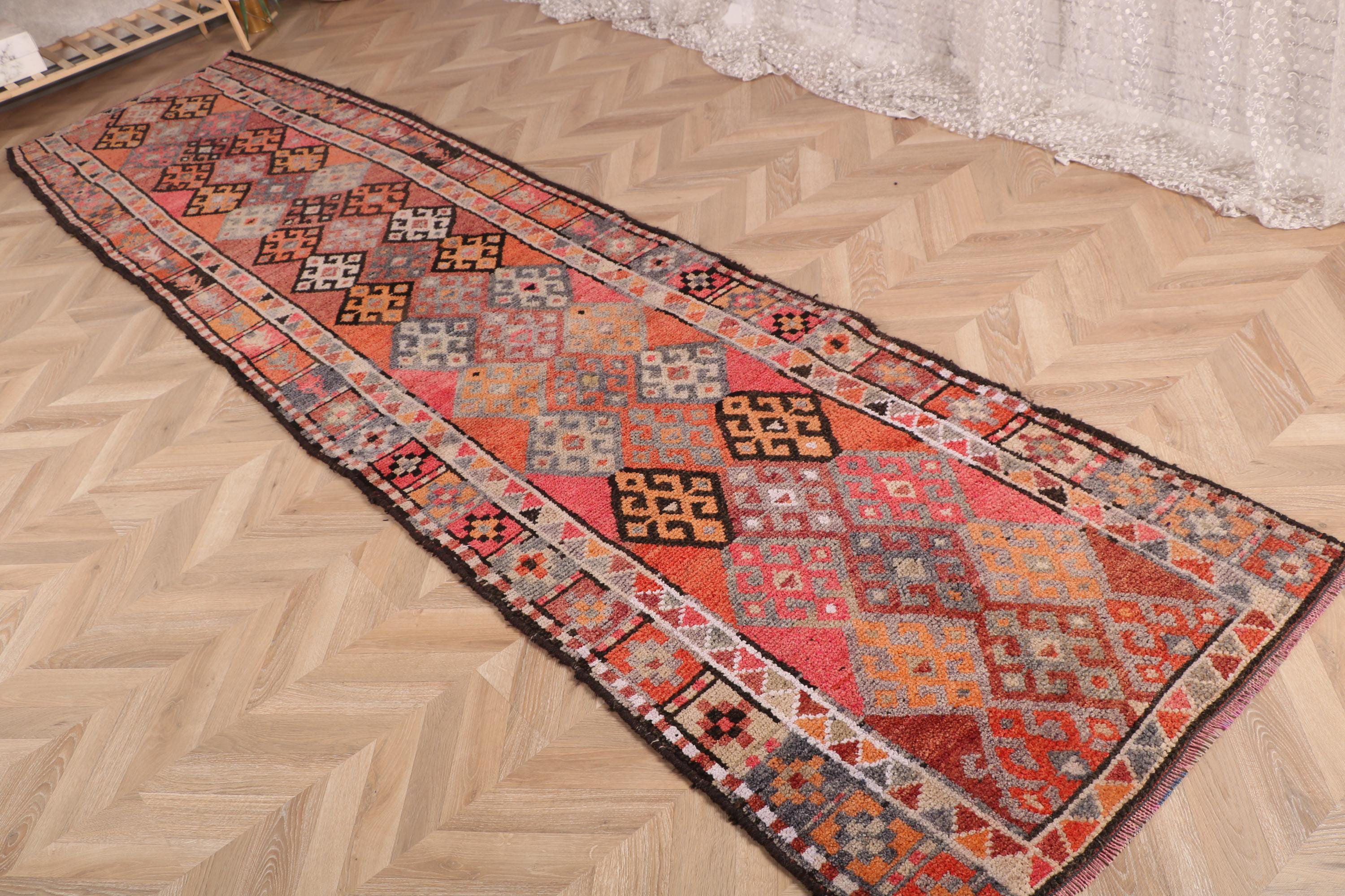 Bungalow Rose Authentic Vintage Turkish Runner Wool Rug Handmade For ...