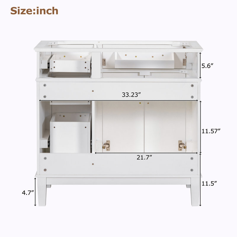 All-in furniture FreeStanding Bathroom Vanity Cabinet without Sink ...