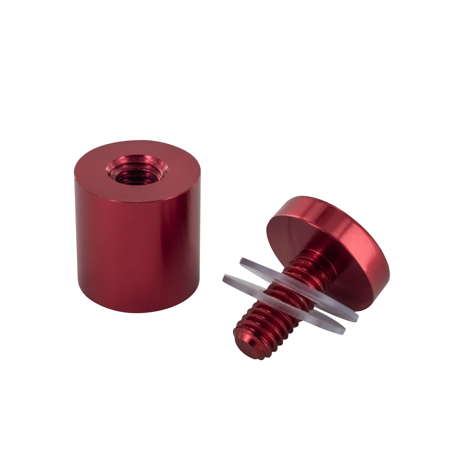 Outwater Sign Standoff 1" Diameter X 1" Barrel Length Cherry Red ...