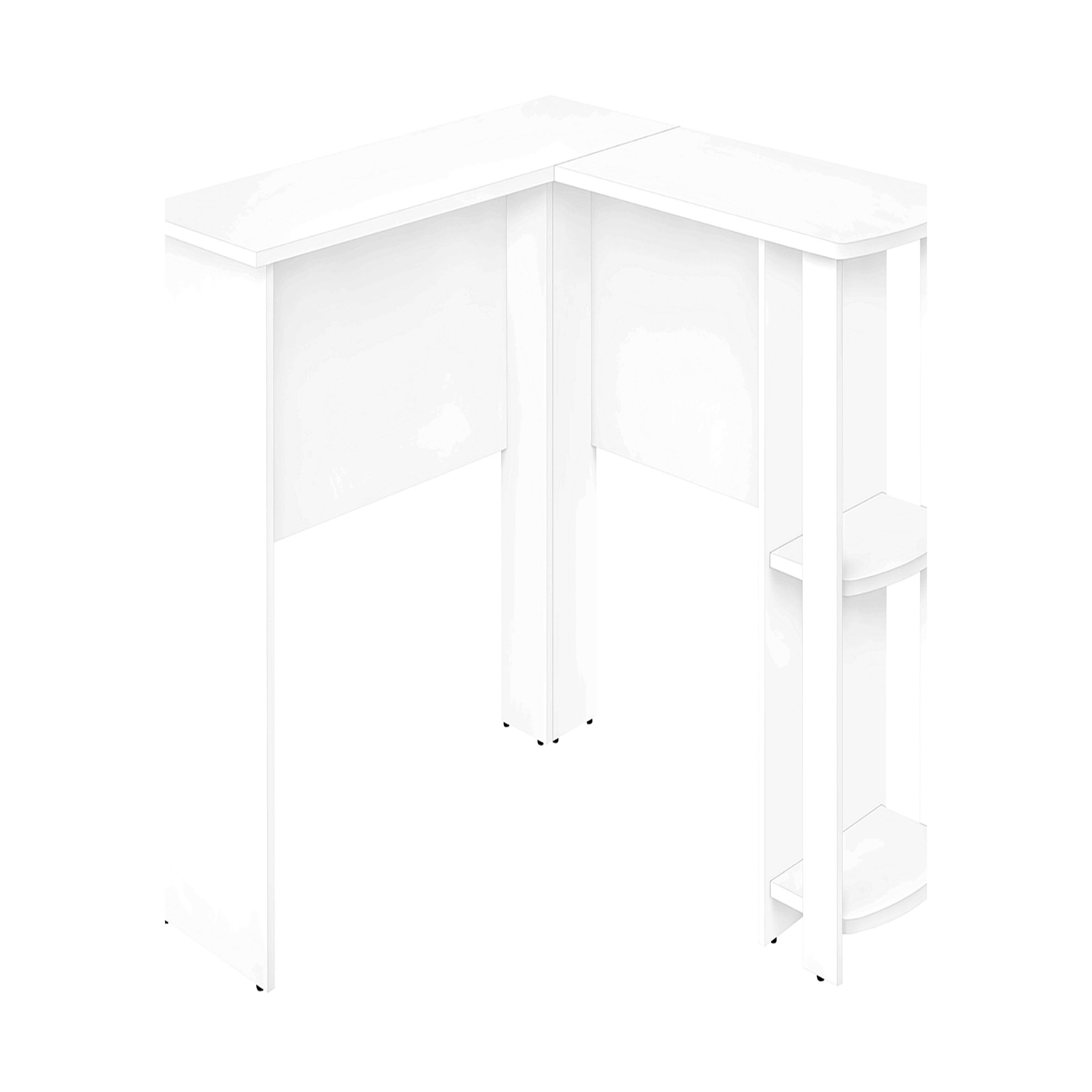 Hokku Designs Computer Desk, Home Office, Corner, Storage Shelves, 48"L ...