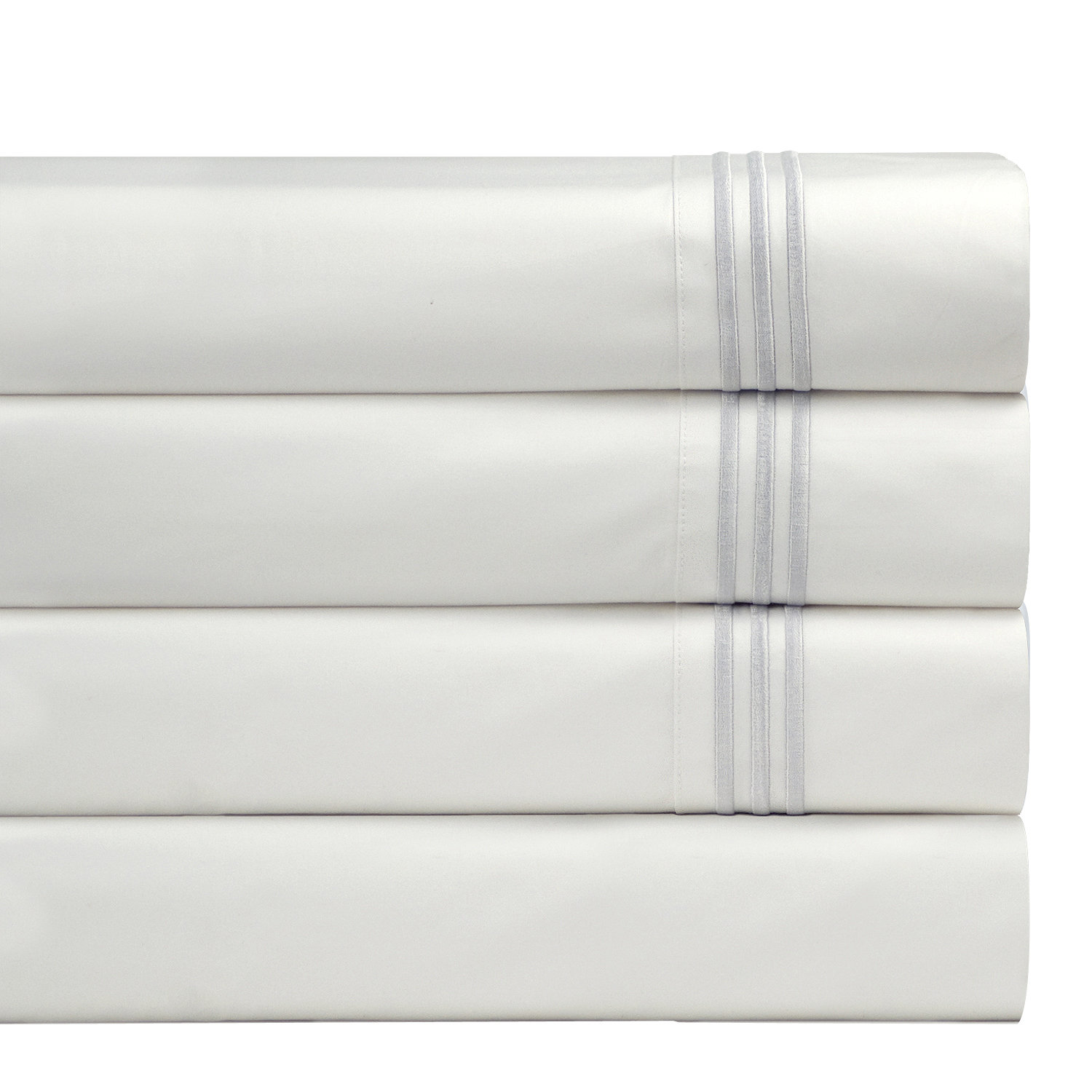 Pointehaven Basics 300 Thread Count Striped Egyptian-Quality Cotton ...