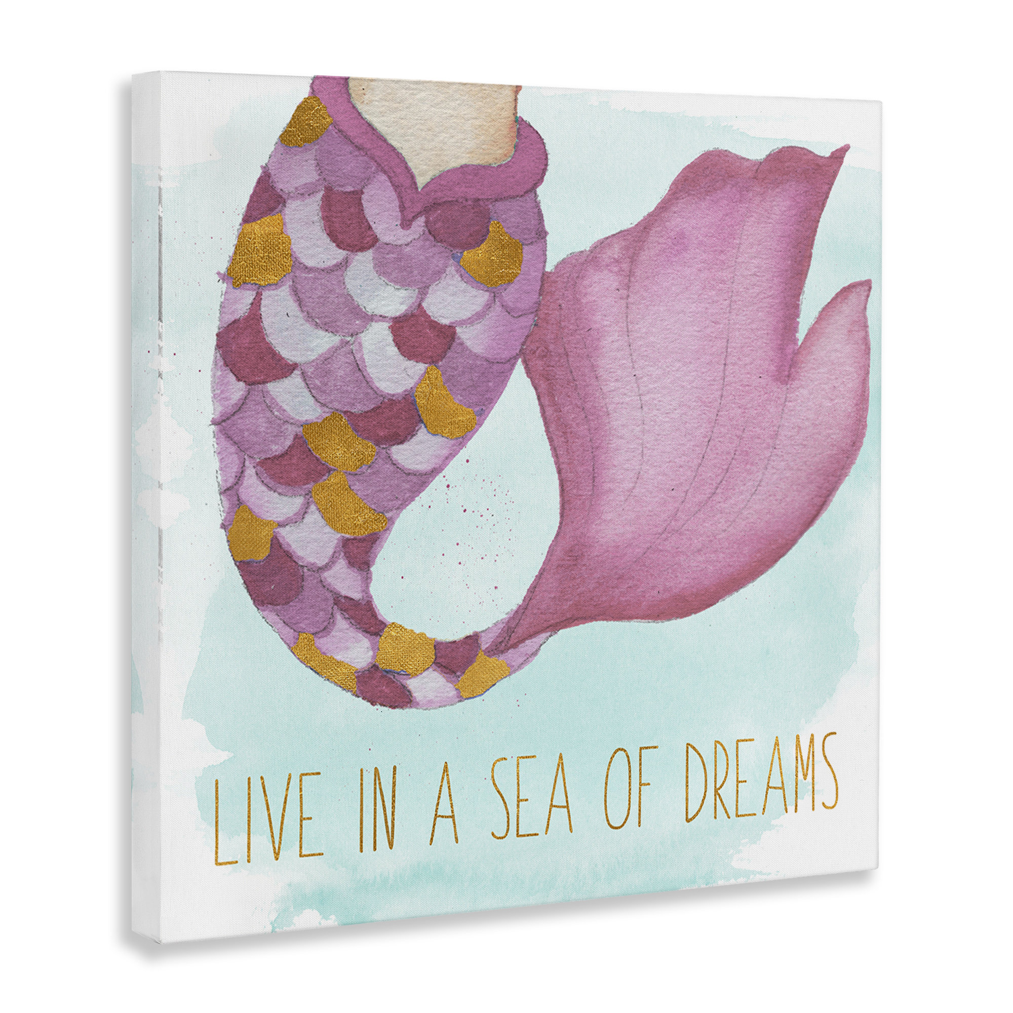 Trinx Sea Of Dreams Mermaid Canvas Wall Art by Elizabeth Medley | Wayfair