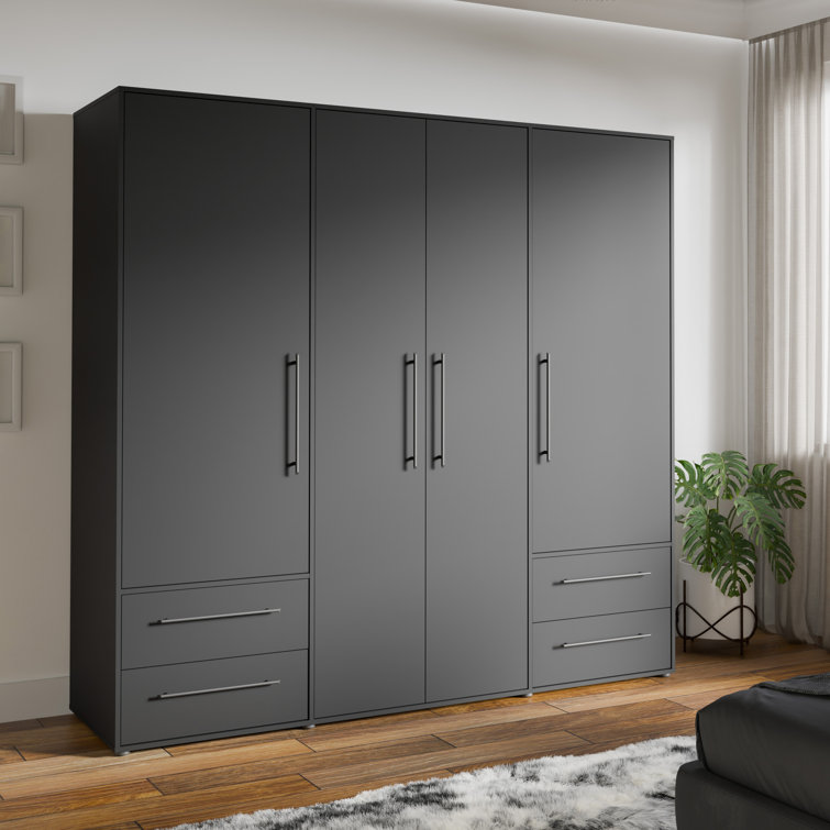 17 Stories Minija 4 Door Wardrobe & Reviews | Wayfair.co.uk