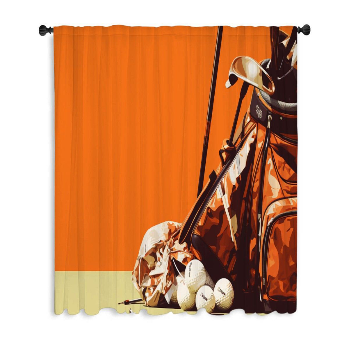 VisionDecor Golf Window Curtains, Sports Blockout & Sheer Curtains - 1 ...