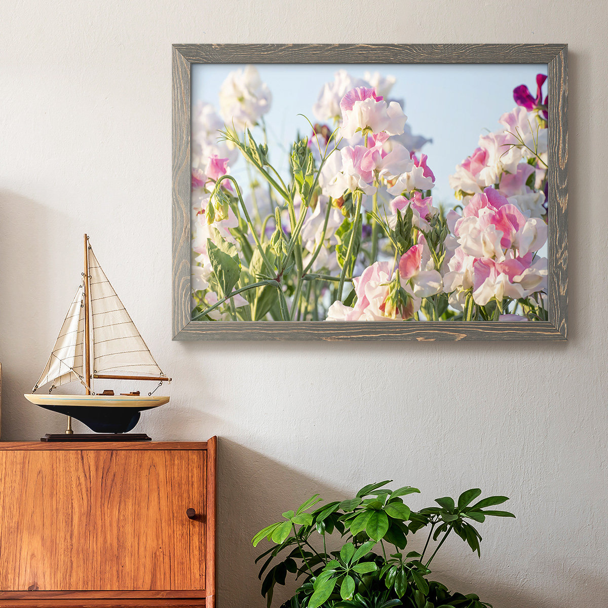 Ebern Designs Spring all around- Rustic Framed Gallery Wrapped Canvas ...