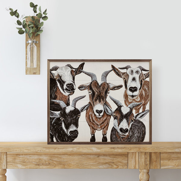 Gracie Oaks Five Goats By Robin Sue Studio - Wayfair Canada