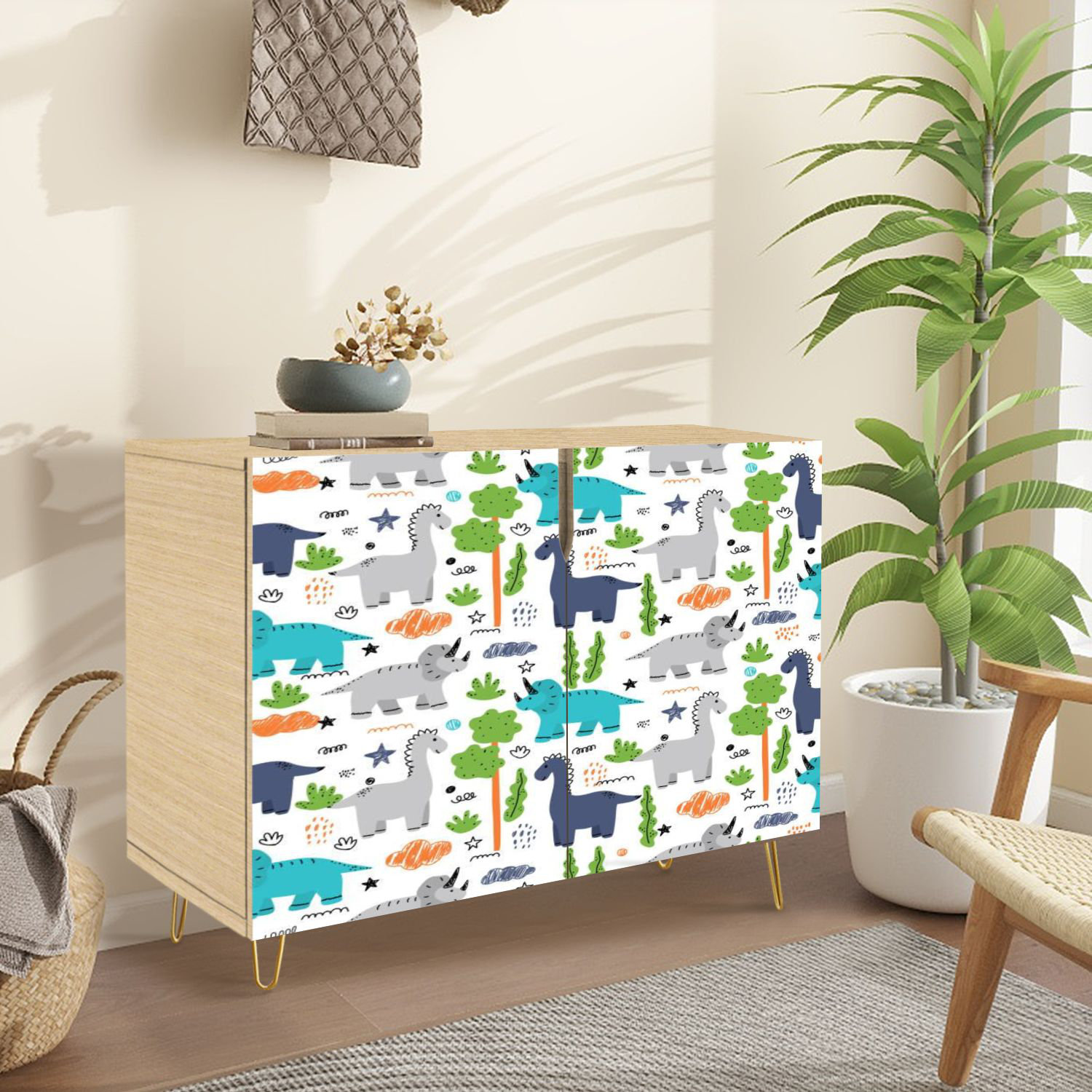 East Urban Home Sideboard Buffet Cabinet with Storage Bright childish ...