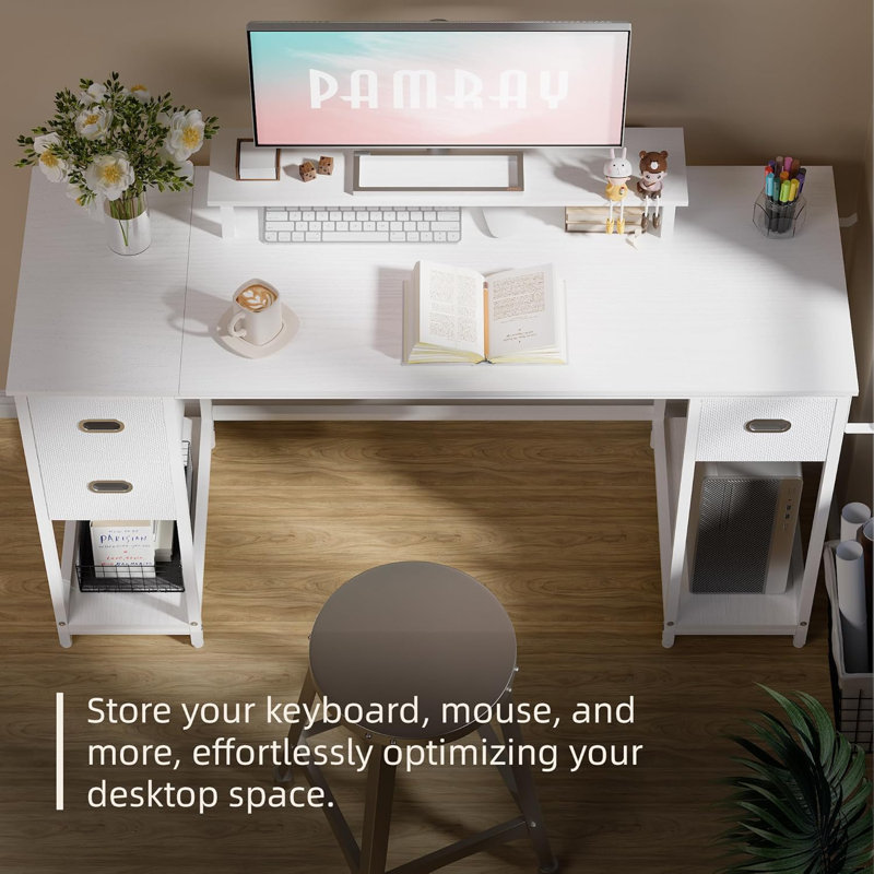 Latitude Run® Emmyrose 19.69'' W Rectangle Computer Desk | Wayfair