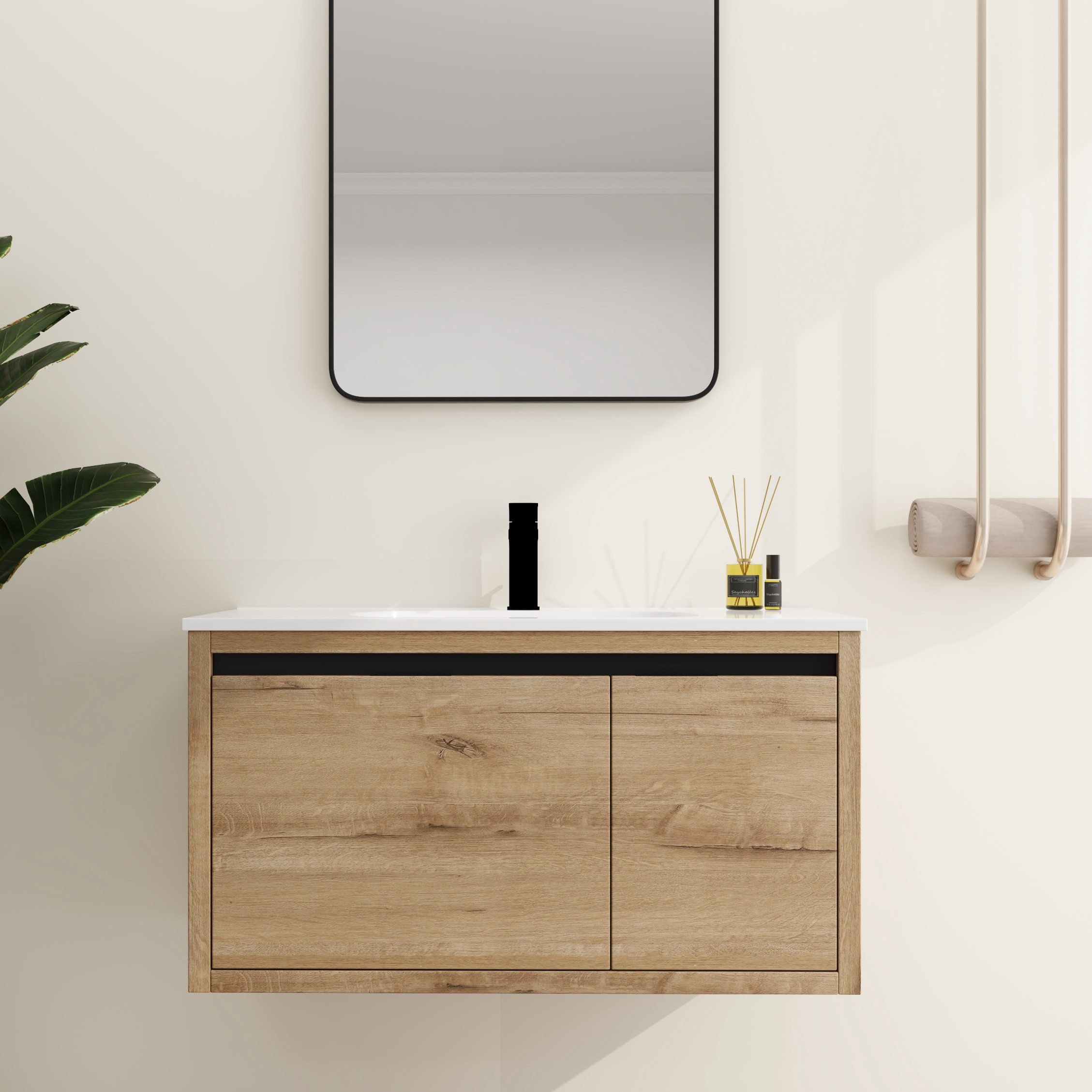 Latitude Run® Kaihyan 36''Single Sink Floating Bathroom Vanity,Floating ...