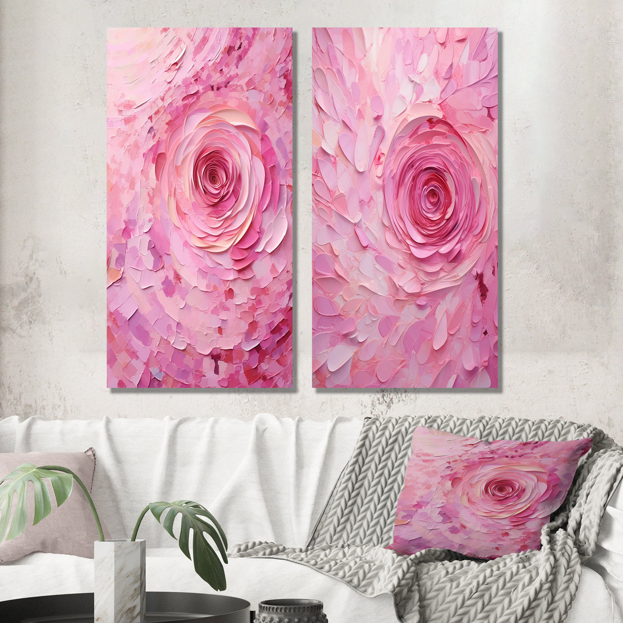 Design Art Pink Radiant Revolution Spiral - Abstract Spirals Metal Wall ...