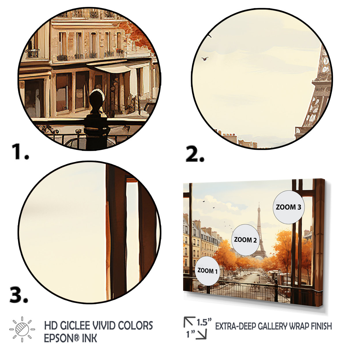 Lark Manor™ Rustic Eiffel Tower Paris Window View III - Paris ...