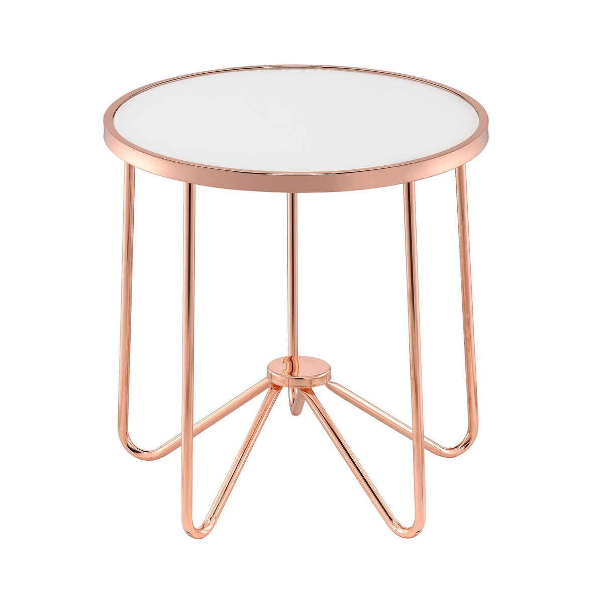 Corrigan Studio Alivia Frosted Glass Rose End Table - Wayfair Canada