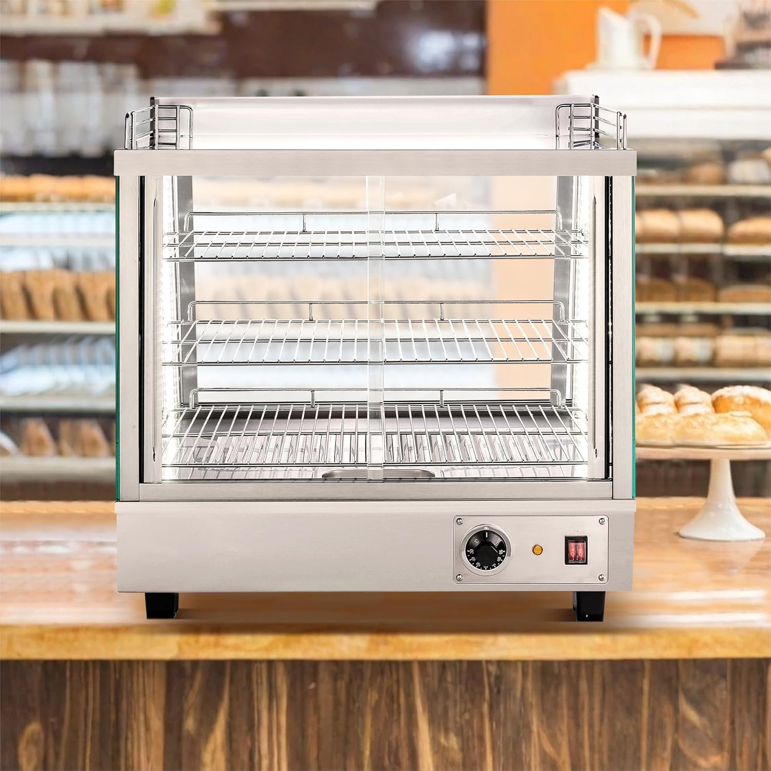 gaomon 26'' Commercial Food Warmer Display Case, 3.4 Cu.Ft Countertop ...