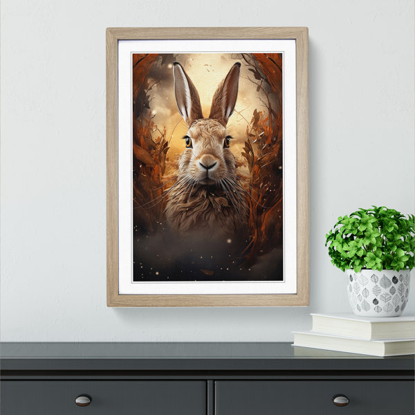 Brambly Cottage Hare Digital - Single Picture Frame Art Prints on Wood ...