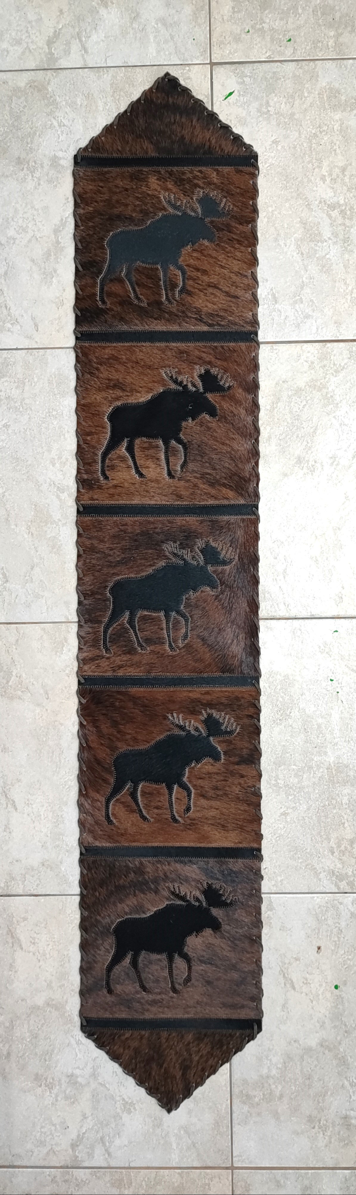 Foundry Select Light Moose Cowhide Table Runner | Wayfair